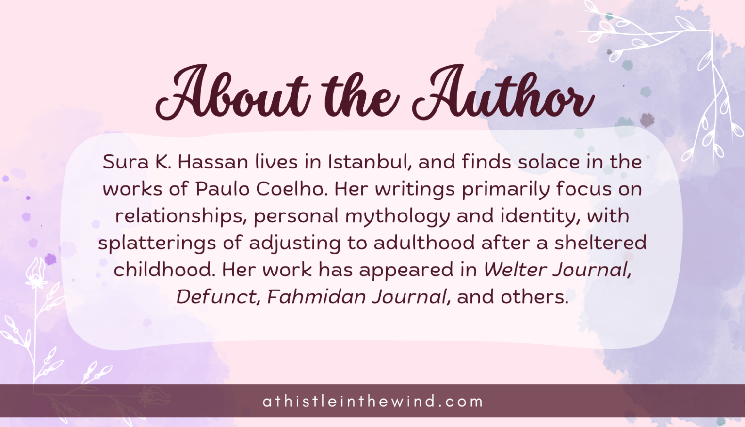 What are Author Bios & How to Write Them (+ Free Template) | A Thistle ...
