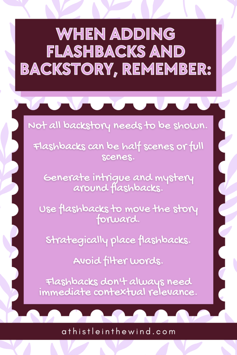 How to Write Flashbacks and Backstory That Enhance Your Story