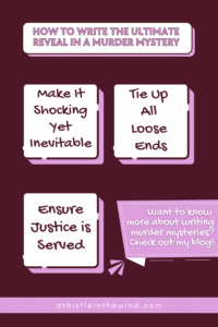 How to Write A Murder Mystery - A Thistle in the Wind